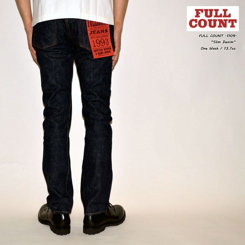 FULL COUNT フルカウント)、"1109"、SLIM MODEL、スリムモデル [タイトストレート][ライトオンス][ヴィンテージ系色落ち] BEARS'